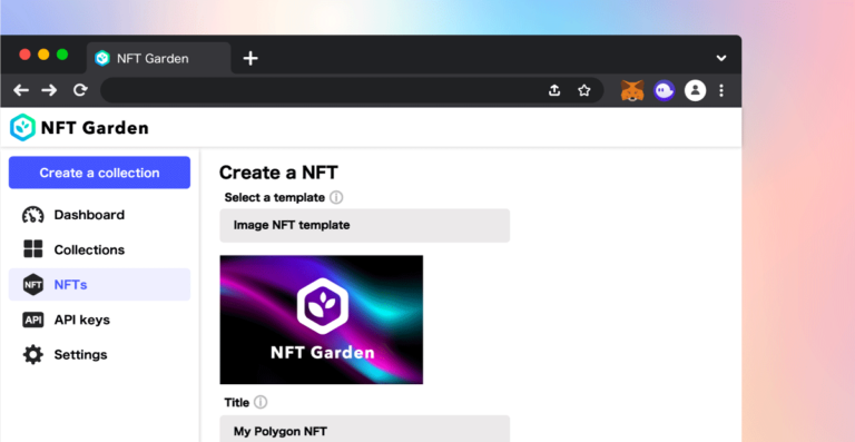 NFT Garden - Multi-chain Minting Platform for developers.