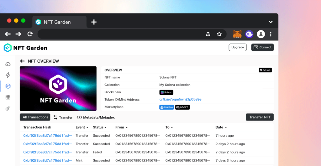 NFT Garden - Multi-chain Minting Platform for developers.